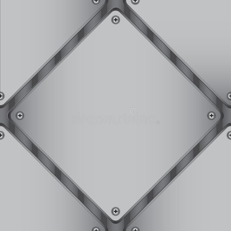 Diamond-shaped metal sheet stock vector. Illustration of wall - 47655807