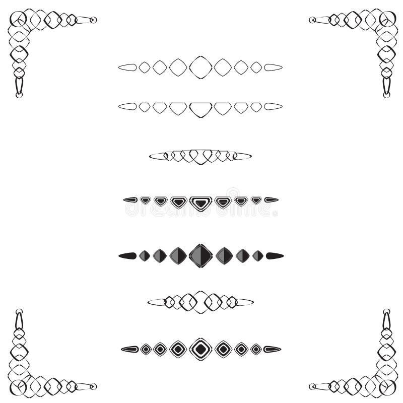 Artistic line dividers stock vector. Illustration of dividing - 11605913