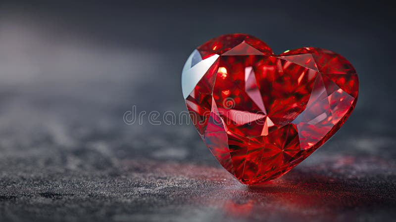 Diamond-shaped red heart stock illustration. Illustration of icon ...