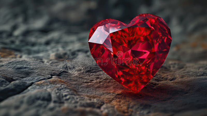 Diamond-shaped red heart stock illustration. Illustration of wedding ...