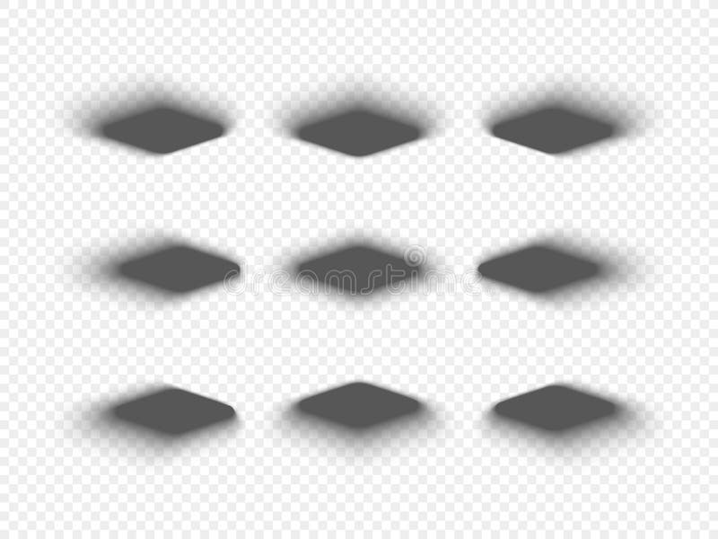 Diamond Shaped Shadows in Set Stock Illustration - Illustration of ...
