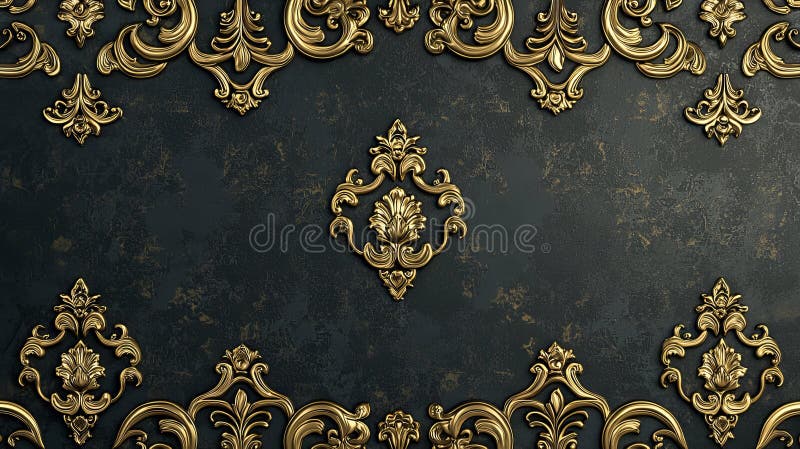Diamond-shaped Wall Decor with Intricate Patterns in Golden Gold. Stock ...