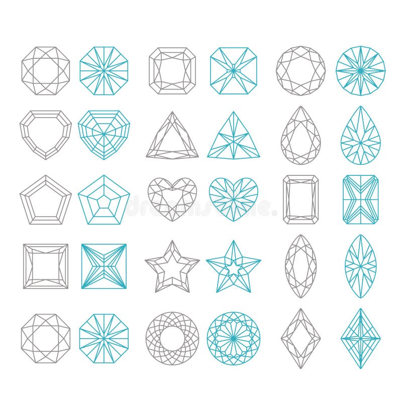 Diamond Shapes Set stock vector. Illustration of rhomb - 95513169