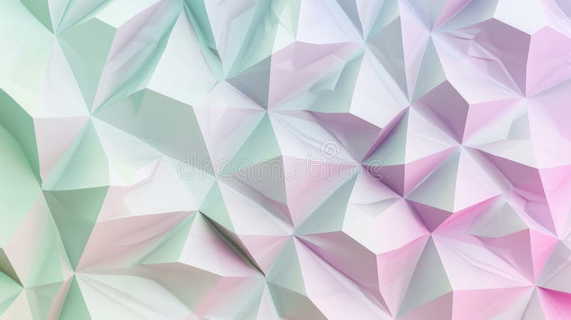 Diamond Shapes in a Subtle Pastel 3D Geometric Tessellation, Light Mint ...
