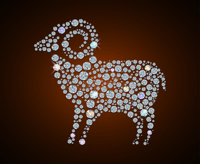 Chinese Zodiac of Sheep Year Stock Vector - Illustration of astrology ...