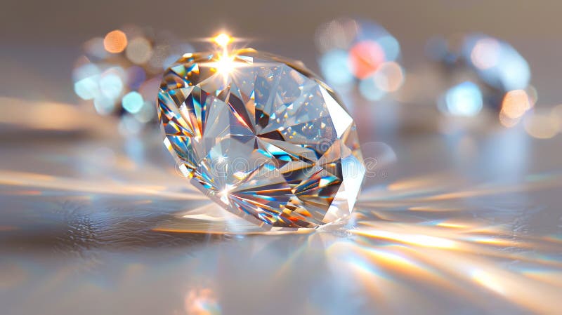 A Diamond is Shown with Light Shining on it Stock Image - Image of ...