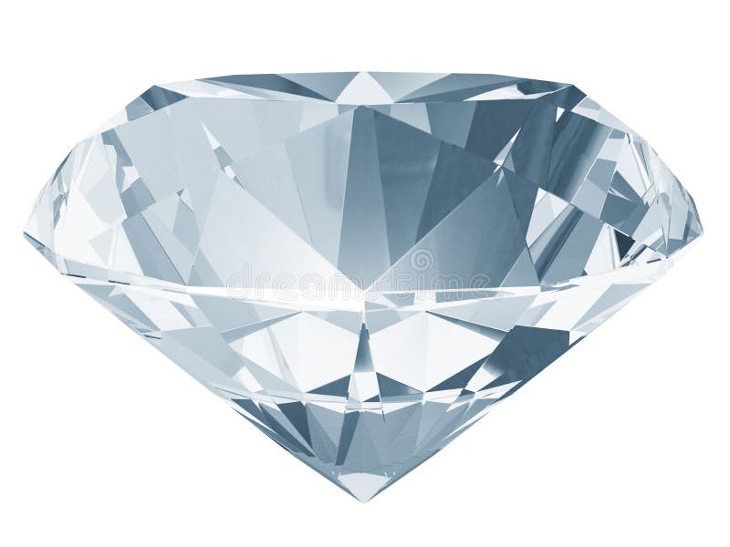 Diamond Side View 3D Illustration Stock Illustration - Illustration of ...