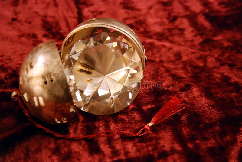 Diamond in silver ball stock image. Image of hide, symbolize - 6253927