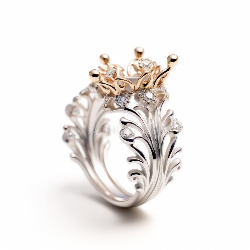 Elegant Baroque Diamond Ring - Zena Holloway Inspired Stock ...