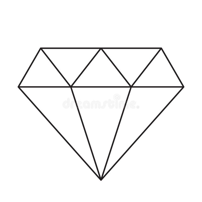 Diamond Simple Icon. Vector Illustration Stock Vector - Illustration of ...