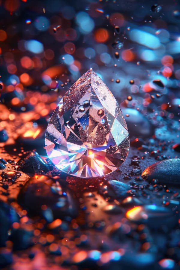 A Diamond Sits Atop a Pile of Rocks in this Still Life Image Stock ...