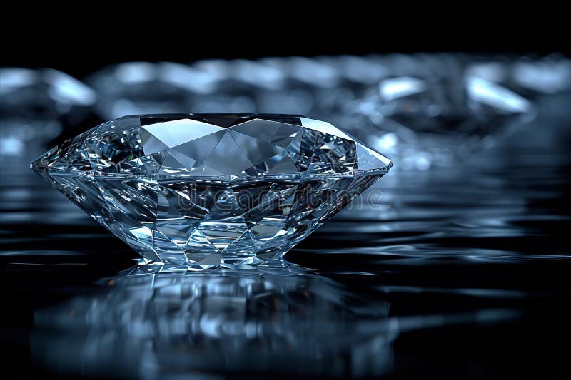 A Diamond is Sitting on Top of Water Stock Image - Image of life ...