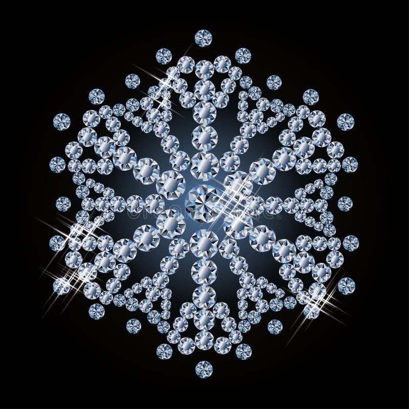 Diamond snowflake card stock illustration. Illustration of perfection ...