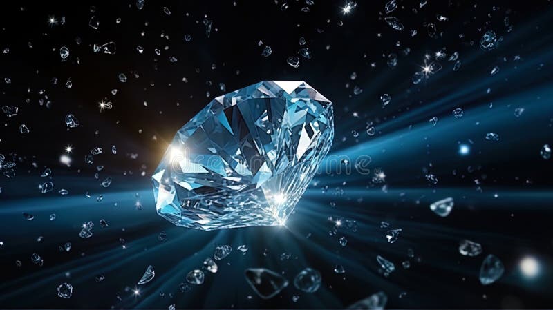 Diamond Sparks on the Air of the Night Sky Stock Photo - Image of shape ...