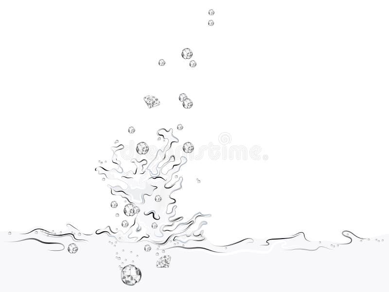 Diamond splash stock vector. Illustration of clear, jewel - 25102302