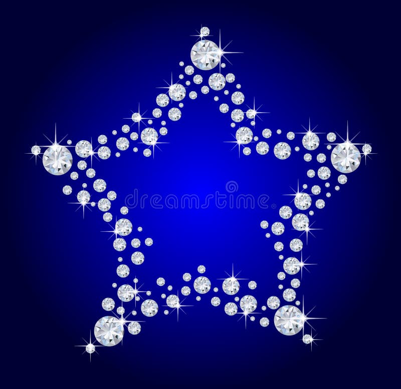 Diamond star Vector stock illustration. Illustration of shiny - 24834106