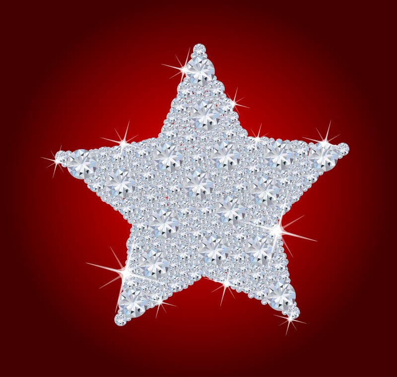 Diamond star Vector stock illustration. Illustration of shiny - 24834106