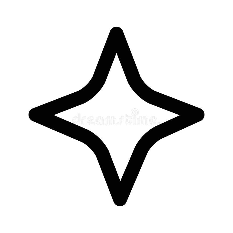 Diamond Star Icon Design in Filled and Outlined Style Stock Vector ...