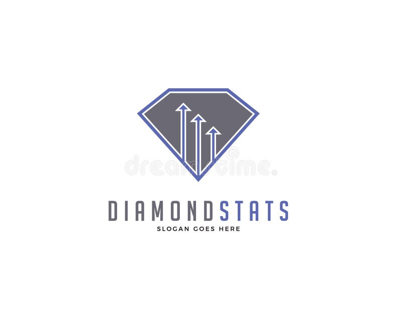 Diamond Stats Logo Vector Icon Illustration Stock Vector - Illustration ...