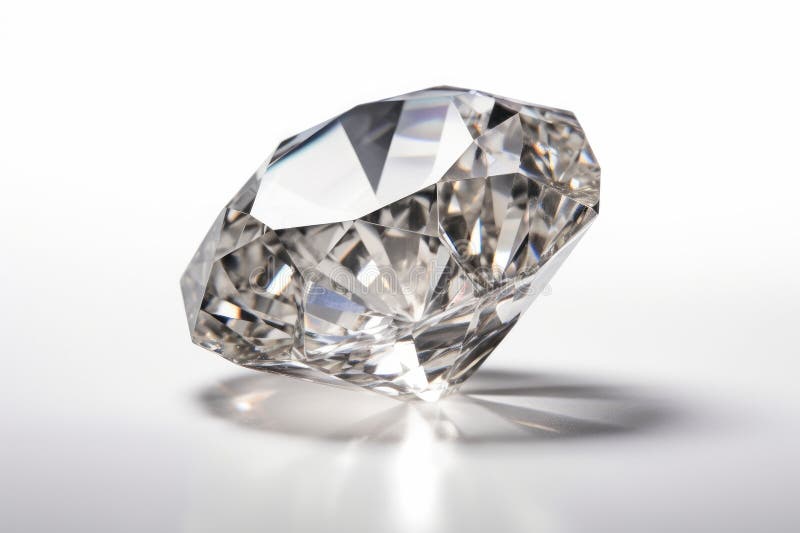 Diamond Stone on White Background. Generative AI Stock Illustration ...