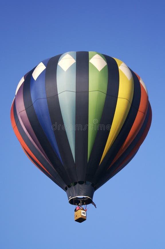 Diamond Striped Hot Air Balloon Stock Photo - Image of hobbies, balloon ...