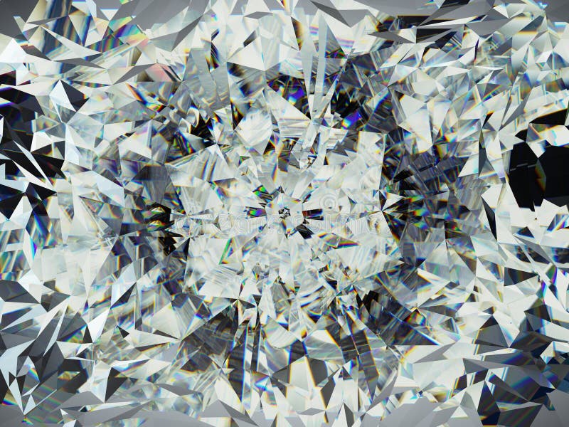 Diamond Structure Extreme Closeup and Kaleidoscope Stock Image - Image ...