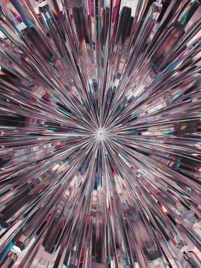 Diamond Structure Extreme Closeup and Kaleidoscope Stock Illustration ...