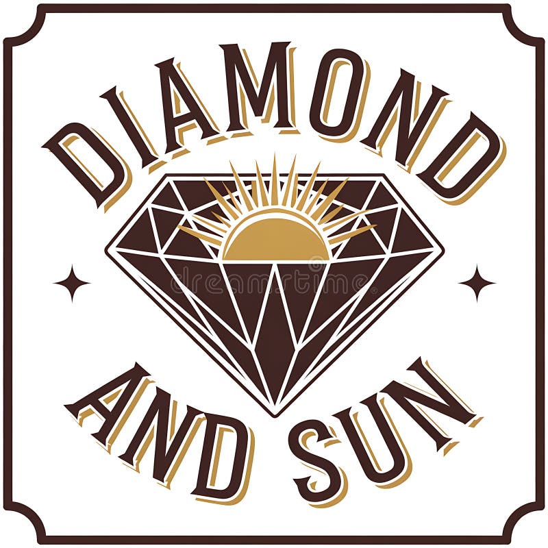 Diamond and Sun Graphic Design Image Stock Illustration - Illustration ...