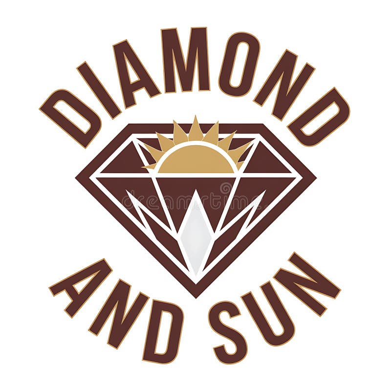 Diamond and Sun Graphic Design Image Stock Illustration - Illustration ...