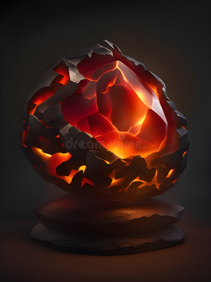 A Diamond Surrounded by Fire and Flames Stock Illustration ...