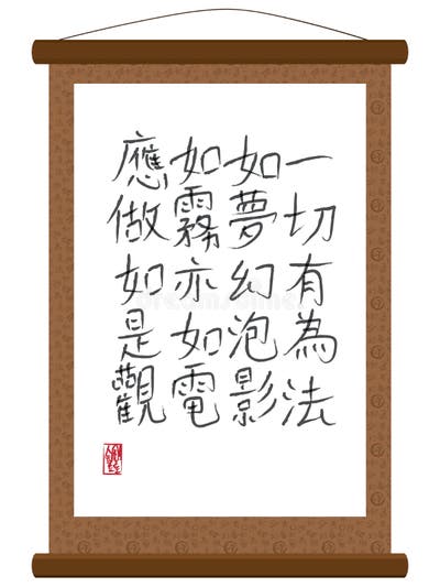 Diamond sutra scroll stock vector. Illustration of background - 40397039