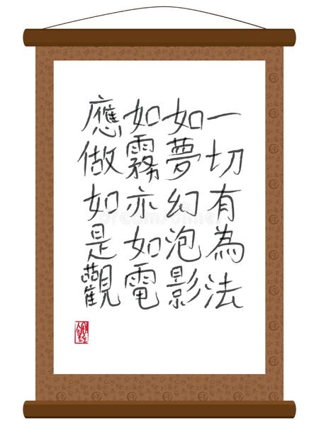 Diamond sutra scroll stock vector. Illustration of background - 40397039