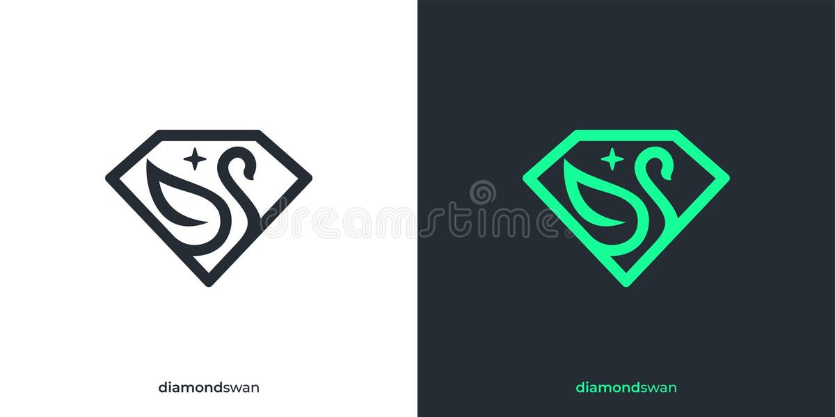 Simple Diamond Swan Logo Stock Illustrations – 11 Simple Diamond Swan ...