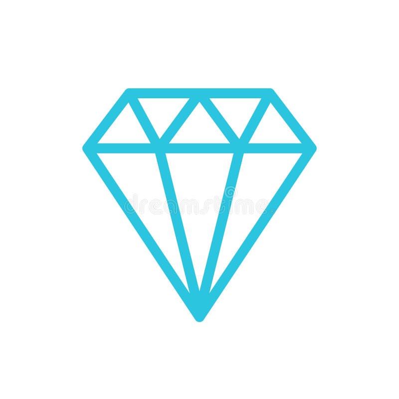 Diamond symbol icon stock vector. Illustration of gift - 297459308