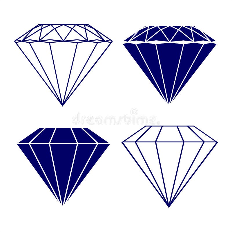 Diamond icons set stock illustration. Illustration of collection - 72474305