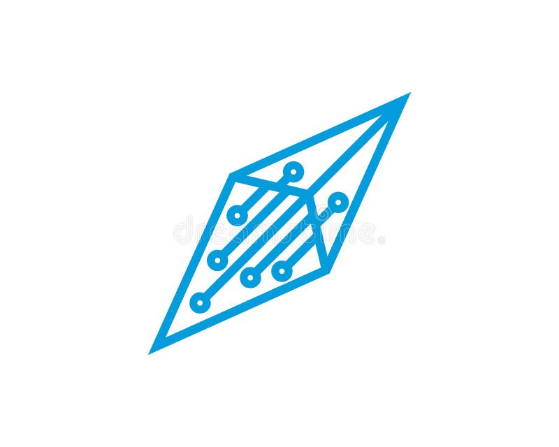 Diamond Tech Logo Design Vector Template, Creative Diamond Logo Concept ...
