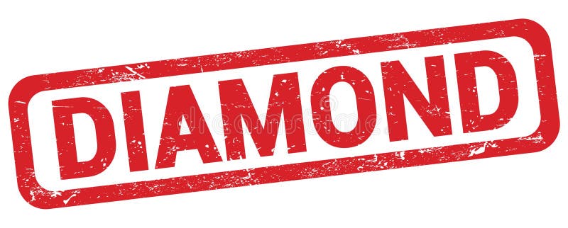 DIAMOND Text Written on Red Rectangle Stamp Stock Illustration ...