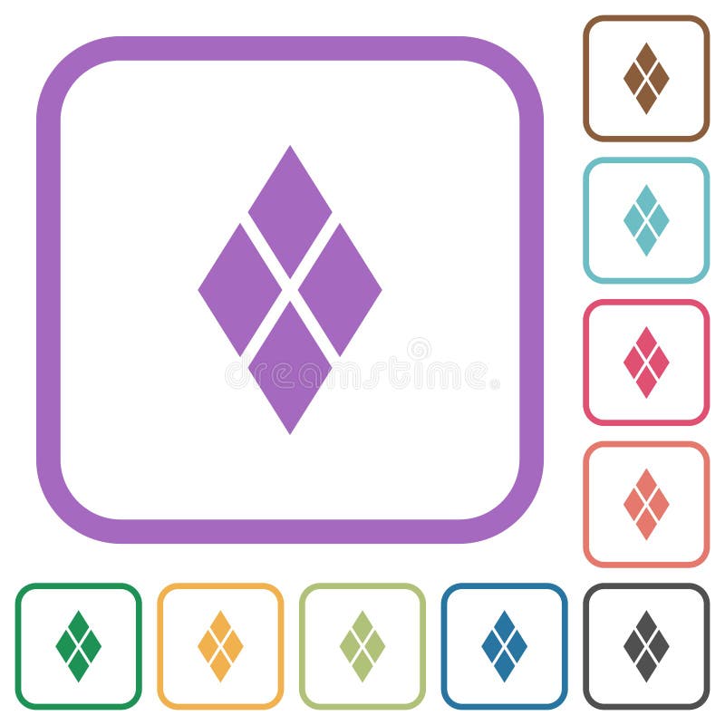 Diamond Tile Pattern Simple Icons Stock Vector - Illustration of ...