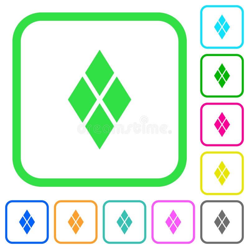 Diamond Tile Pattern Vivid Colored Flat Icons Stock Vector ...