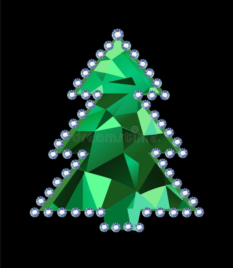 Diamond Tree stock vector. Illustration of amethyst, blue - 34782445