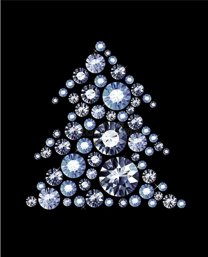 Diamond Tree stock vector. Illustration of amethyst, blue - 34782445