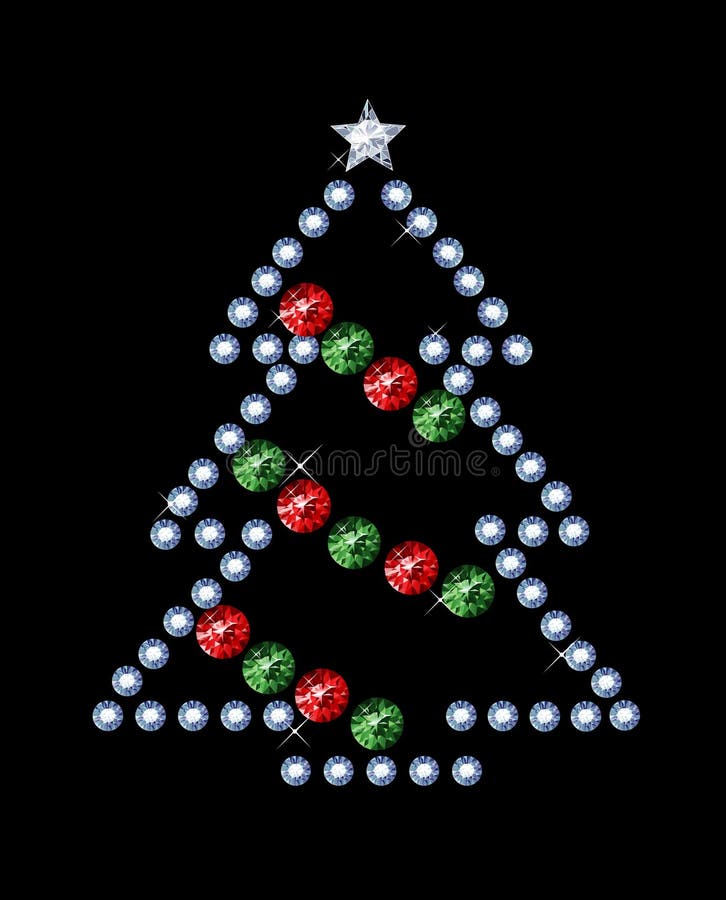 Diamond Tree stock vector. Illustration of amethyst, blue - 34782445