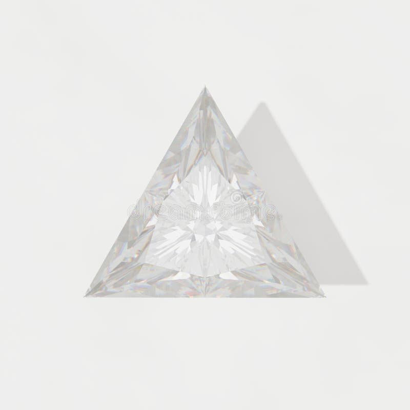 Diamond Triangle Cut Isolated on White Background Stock Image - Image ...