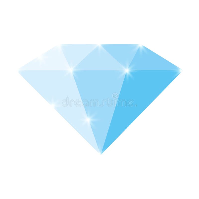 Blue diamond symbol stock vector. Illustration of jewelry - 255054146