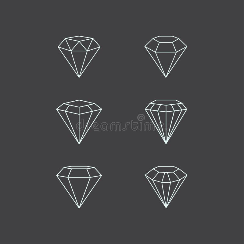 Diamond vector icons set stock illustration. Illustration of heart ... Diamond vector icons set stock illustration. Illustration of heart ...