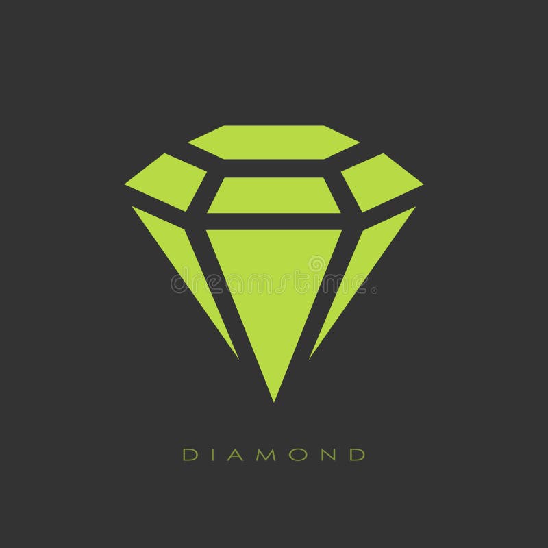 Green diamond logos stock vector. Illustration of computer - 5165352