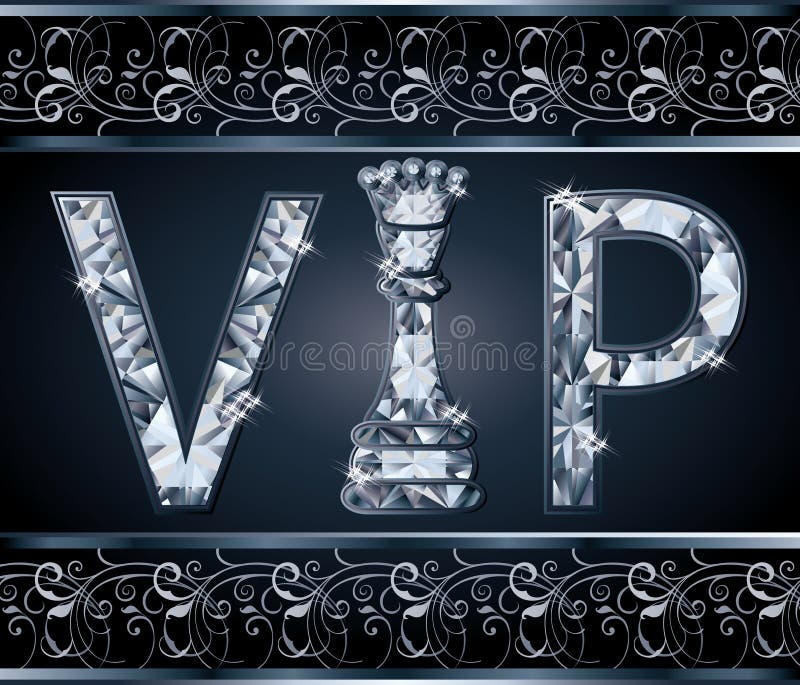 Diamond VIP Chess Present Card Stock Vector - Illustration of brilliant ...