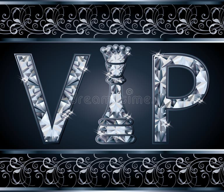 Diamond VIP Chess Present Card Stock Vector - Illustration of brilliant ...