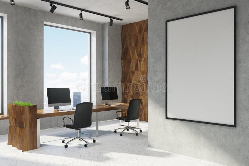 Diamond Wall Open Office, Poster, Corner Stock Illustration ...
