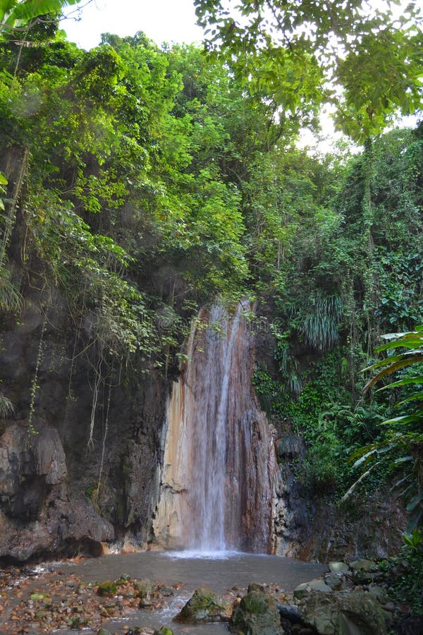 St. Lucia Waterfall stock photo. Image of pink, whitewater - 9831720
